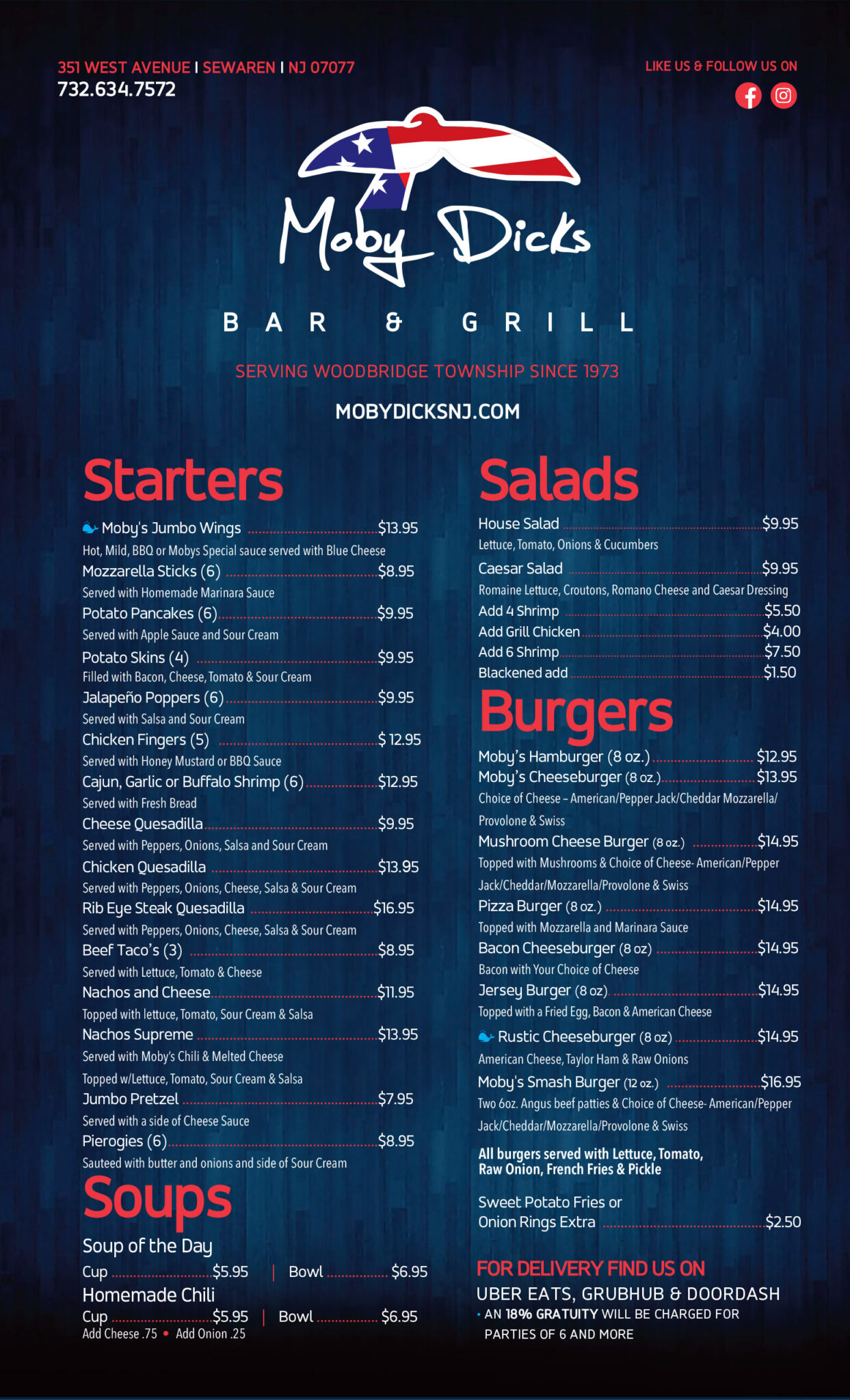 Our Menu – MobyDicks